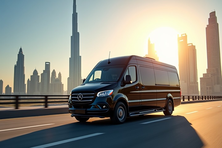 Rent Mercedes Sprinter van in Dubai for luxury travel