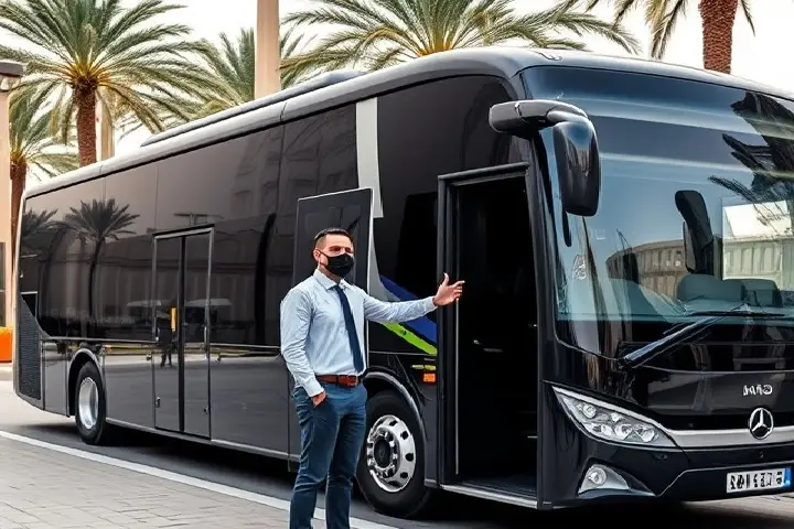 Bus rental with Driver in Dubai, Sharjah and Abu dhabi